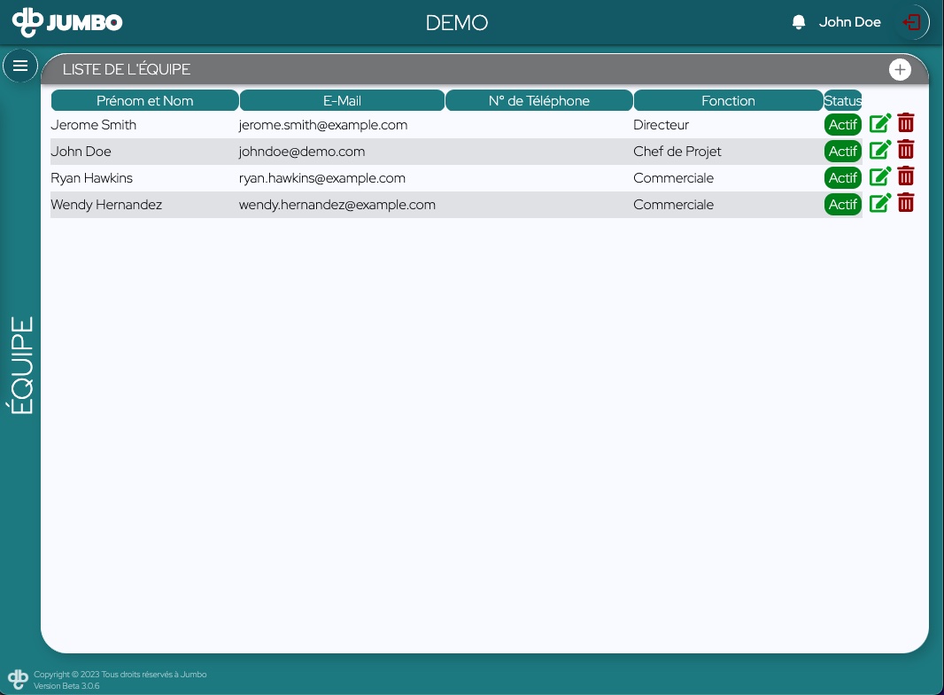 JUMBO - Customer Relationship Management